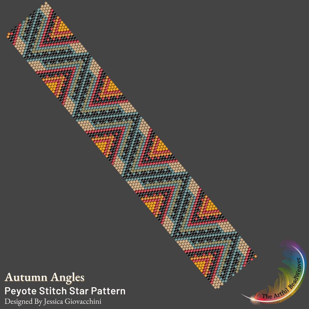 Autumn Angles Even Count Peyote Beadwork Bracelet | Pattern Only ...