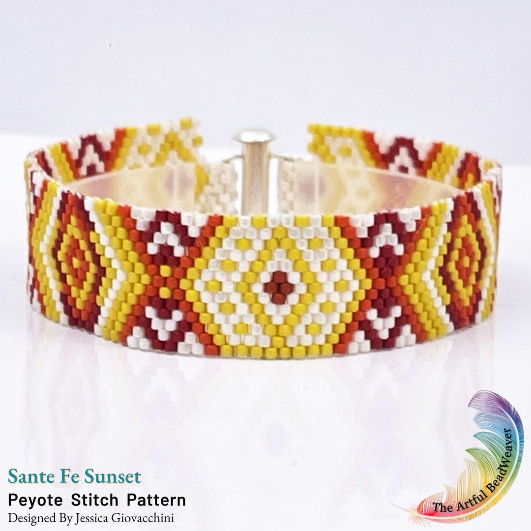 Santa Fe Sunset Pattern | Odd Count Peyote Bracelet | Pattern Only ...