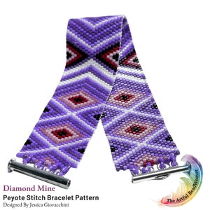 Diamond Mine Odd Peyote Bracelet Beadwork Bead Weaving Pattern ...