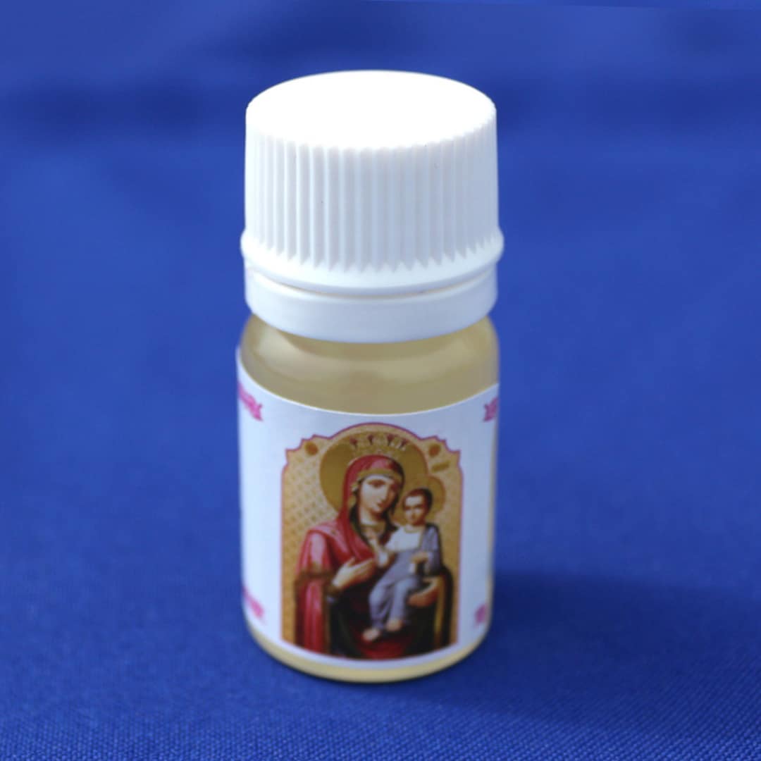 Oil Consecrated on Icon of Mother of God of Iberia | Holy Oil | Bottle ...