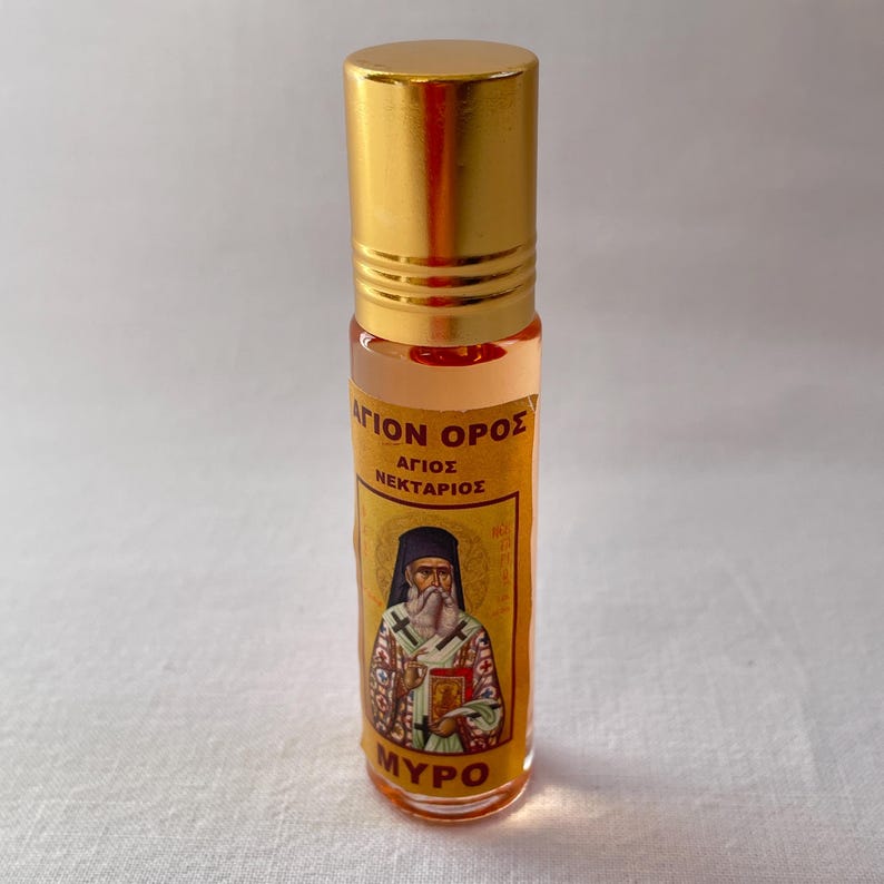Oil From Holy Relics of Nectarius Aegina | Flavored Oil Glass Big ...