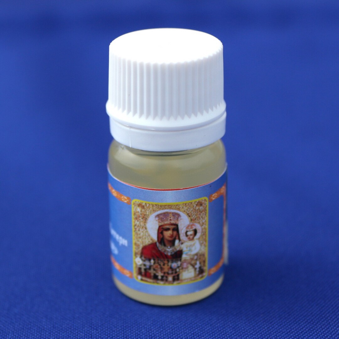Oil Consecrated on Icon Mother God Look at Humility | Holy Oil | Bottle ...
