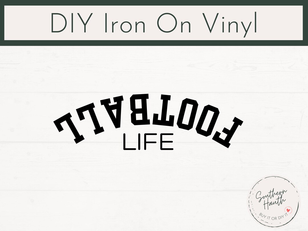 Football Ready to Press Iron on Decal, Upside Down Football Iron on ...