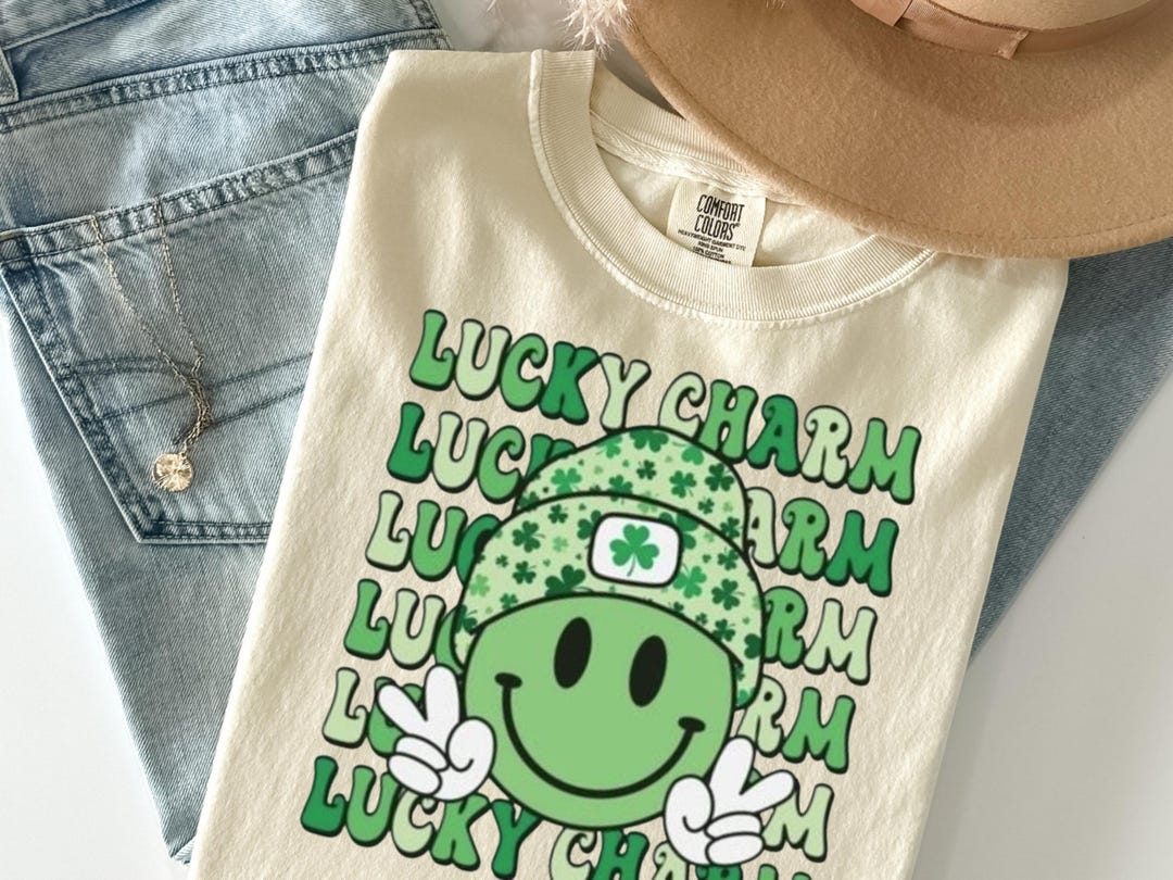 Lucky Charm DTF Ready to Press Iron on Decal, St Patty DIY Decal, Irish ...