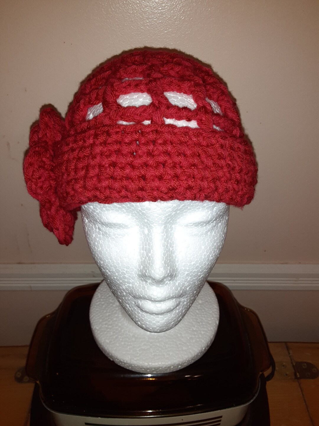 Crochet Mesh Hat With Flower - Etsy