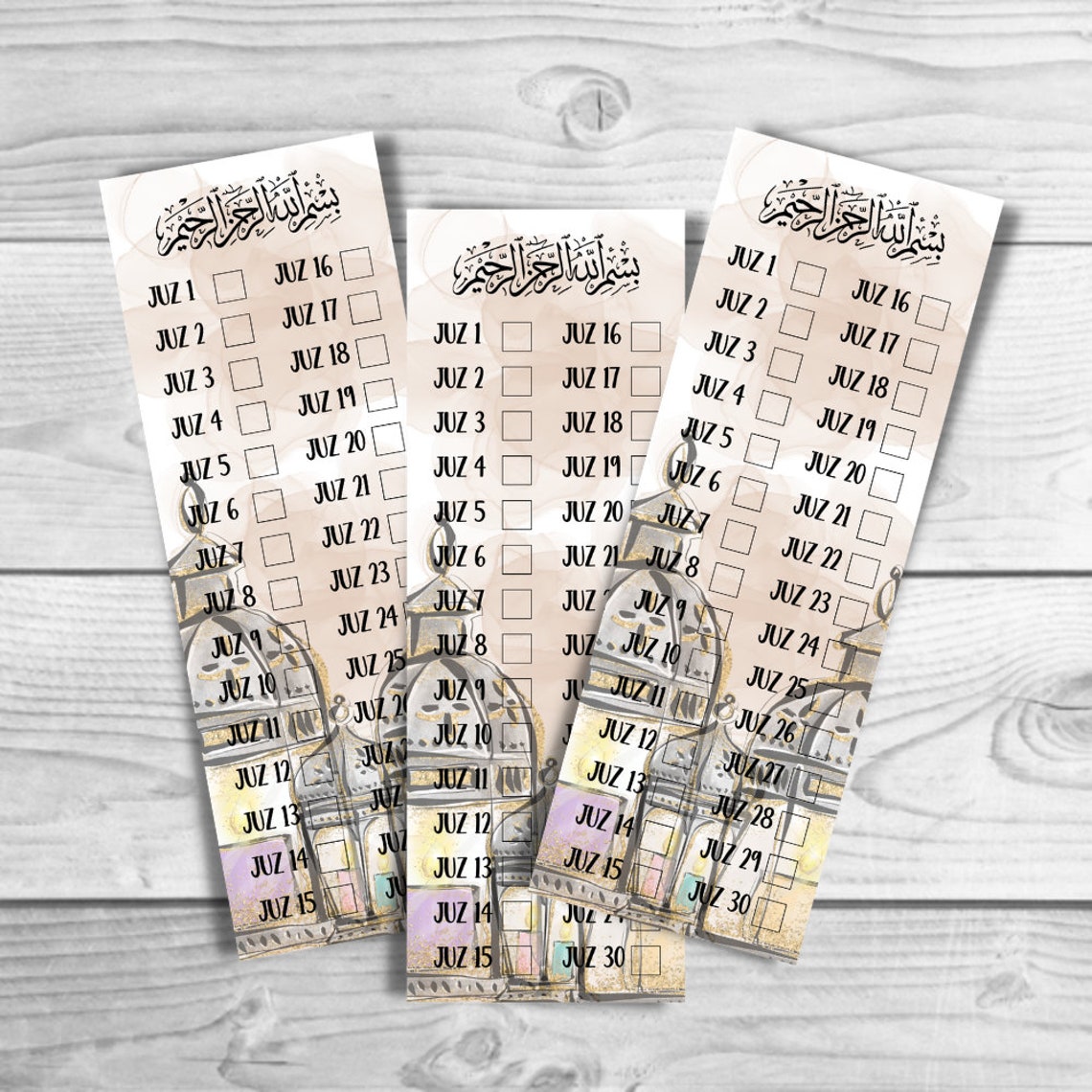 Quran Juz Tracker Muslim Bookmark Islamic Ramadan / Eid Gift - Etsy