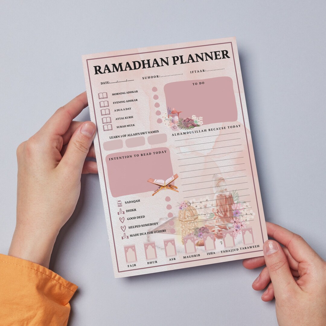 Ramadan A5 Daily Planner Notepad - to Do Lists - Islamic Adults, Womans ...