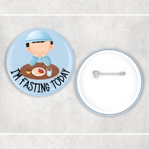 Children's Islamic I'm Fasting Today Badge Muslim Gifts - Muslim Pin ...