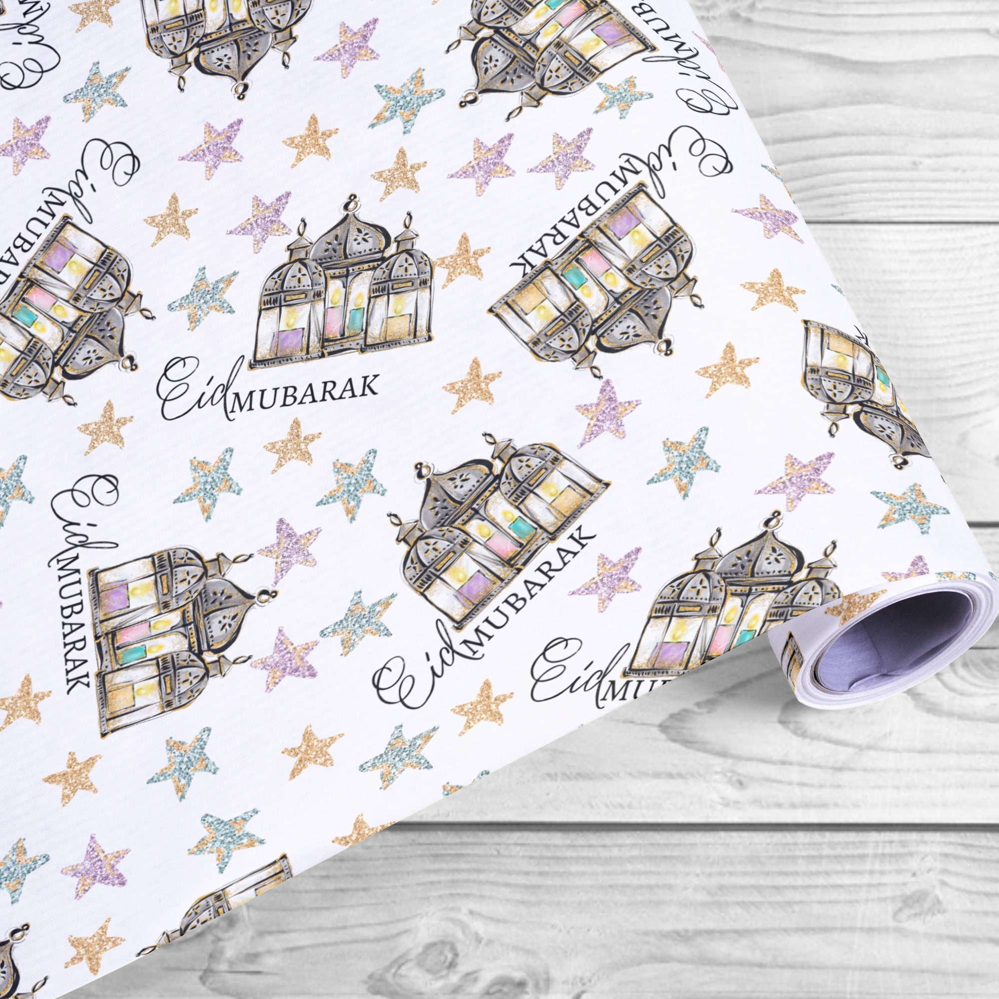 Eid Celebration Wrapping Paper Roll Muslim Gift Ramadan Kareem - Etsy UK