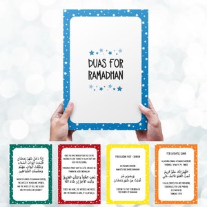 Ramadan Dua Flash Cards Boys and Girls Islamic Gifts Eid and Ramzan ...