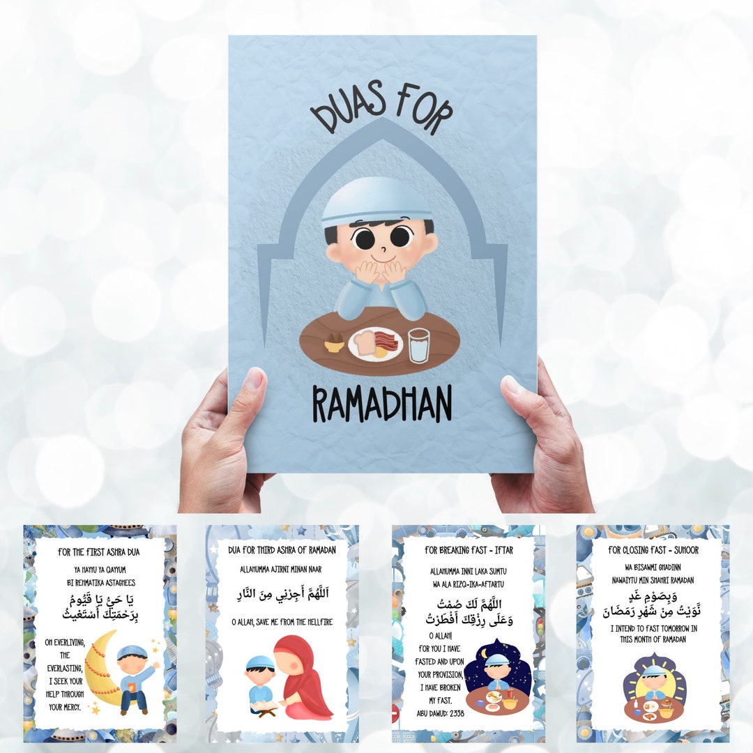 Ramadan Dua Flash Cards Boys and Girls Islamic Gifts Eid - Etsy