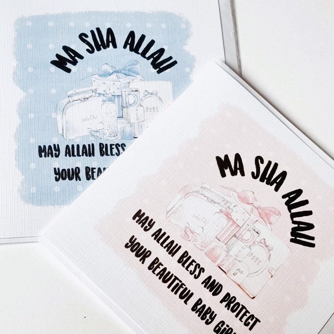 New Baby Ma Sha Allah Card - Islamic Cards - New Parents - Gifting - Etsy
