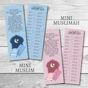 Quran Juz Tracker Muslim Bookmark Islamic Ramadan / Eid Gift - Etsy