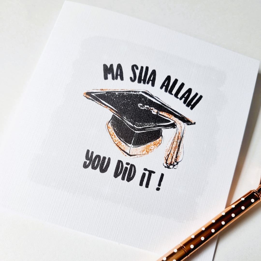 Graduation Greetings Card - Islamic Cards - Blank Cards - Etsy UK