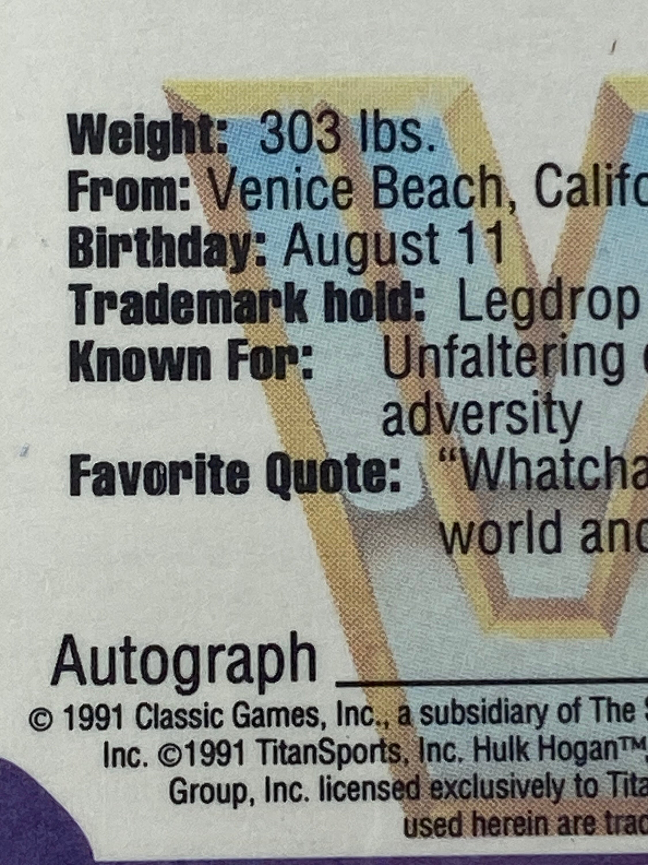 WWF Wrestling Trading Cards Classic 1991 Complete Set 150 Cards Titan ...