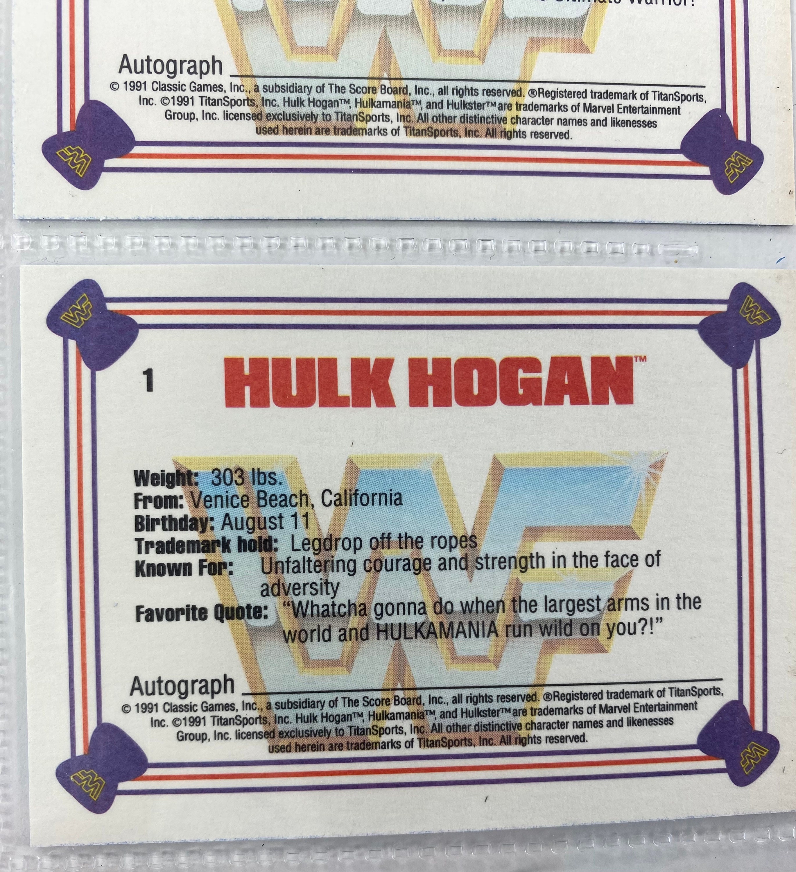 WWF Wrestling Trading Cards Classic 1991 Complete Set 150 Cards Titan ...