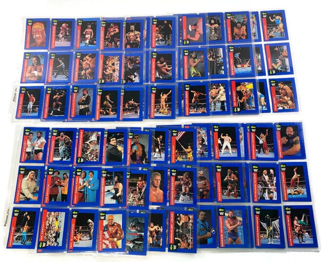 WWF Wrestling Trading Cards Classic 1991 Complete Set 150 Cards Titan Sports Hulk Hogan Jake ...