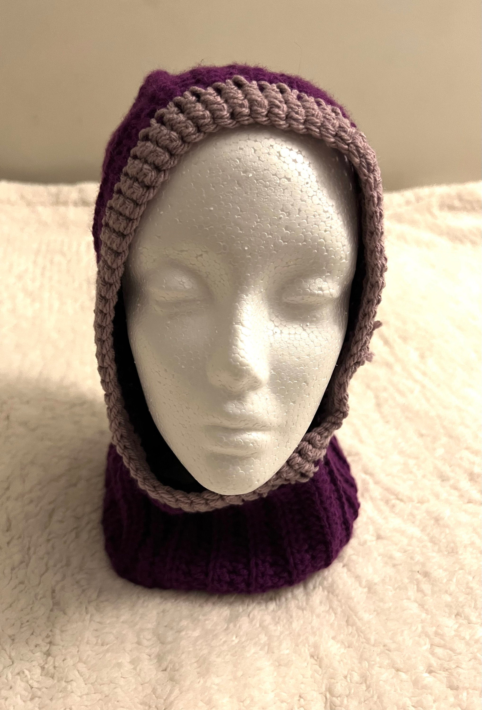 Handmade Crochet Balaclava, Ski Mask Purple - Etsy