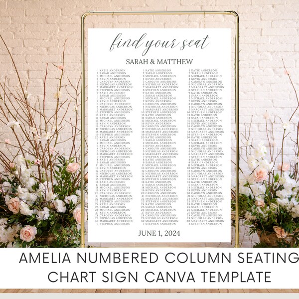 Seating Chart Column - Etsy