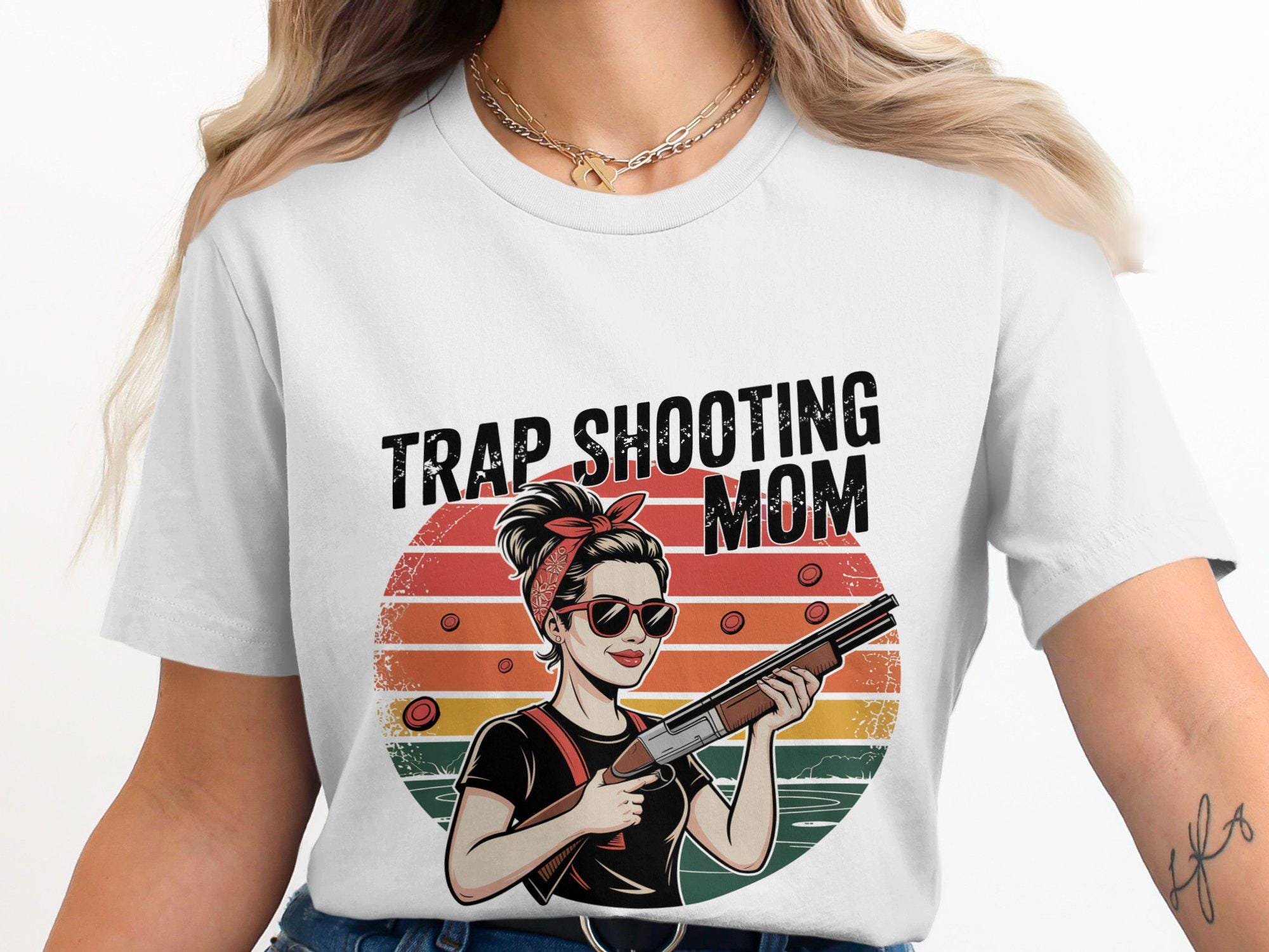 Trap Shooting Mom PNG Trap Shooting Lover T Shirt Design Shooter Mom ...