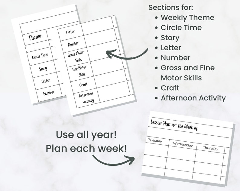 Editable Weekly Lesson Plan Template for Preschool, Prek, Kindergarten ... Editable Weekly Lesson Plan Template for Preschool, Prek, Kindergarten ...