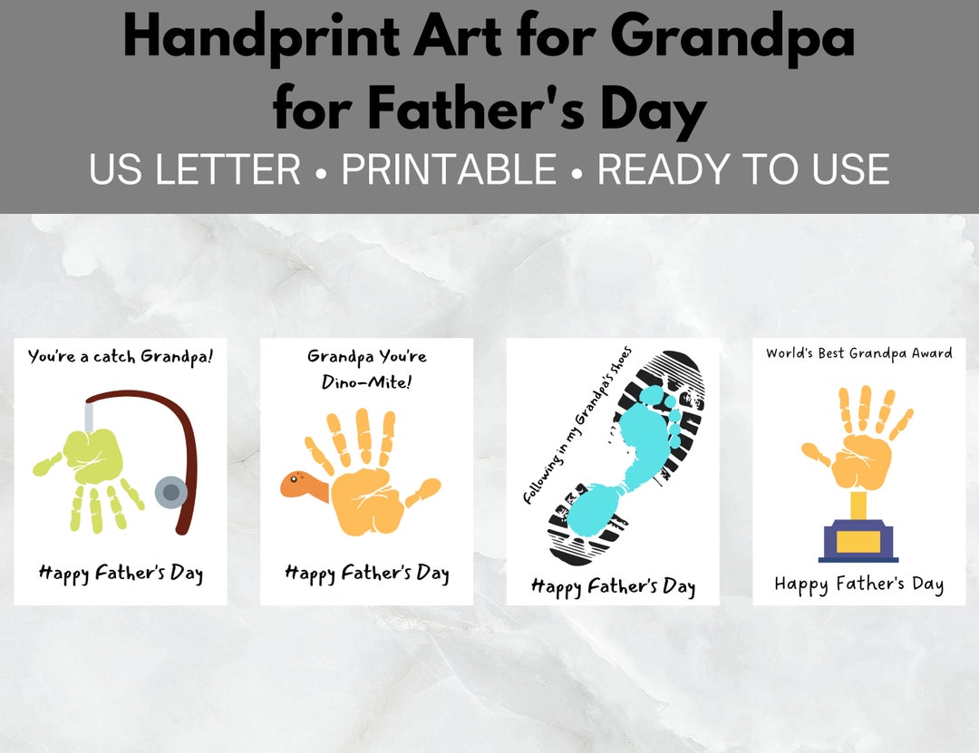 Fathers Day Grandpa Handprint Art Handprint Fathers Day - Etsy