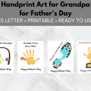 Fathers Day Grandpa Handprint Art Handprint Fathers Day Printable ...
