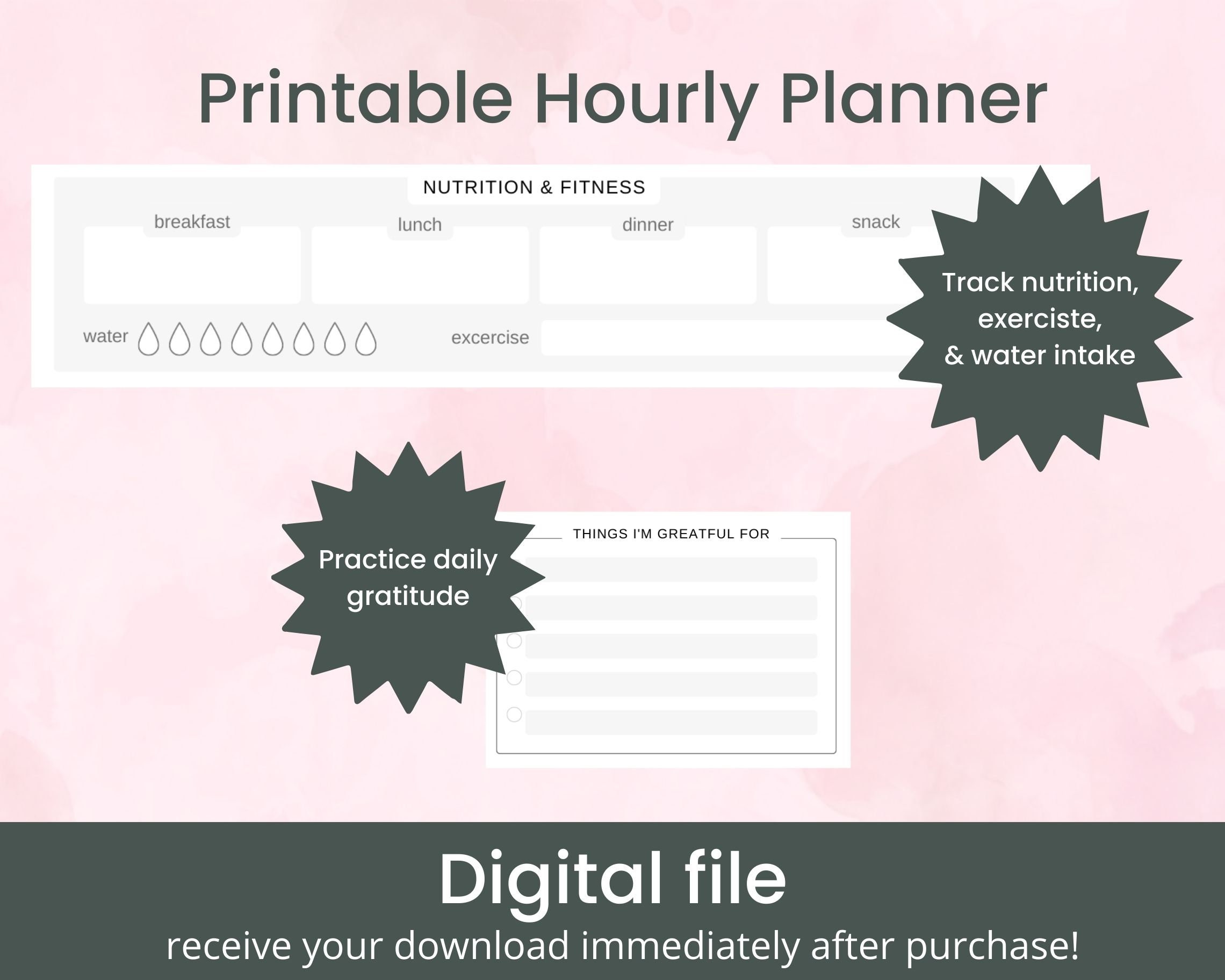 Daily Planner Printable Prioritized Hourly Planner Time Blocking ...