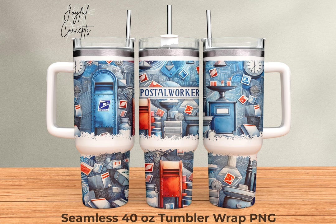 Postal Worker 40oz Tumbler Wrap PNG Tumbler Design Sublimation Download ...