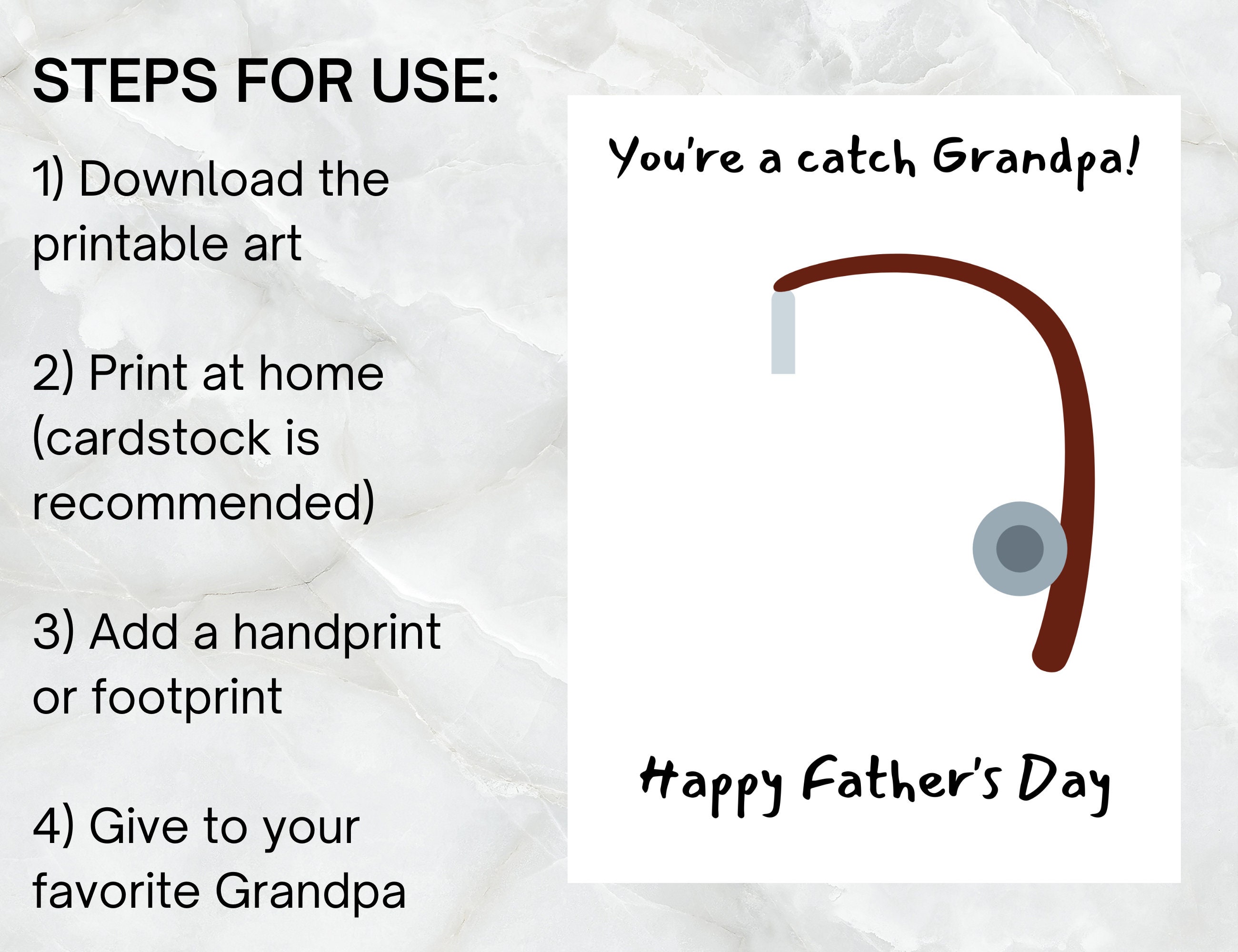 Fathers Day Grandpa Handprint Art Handprint Fathers Day Printable ...