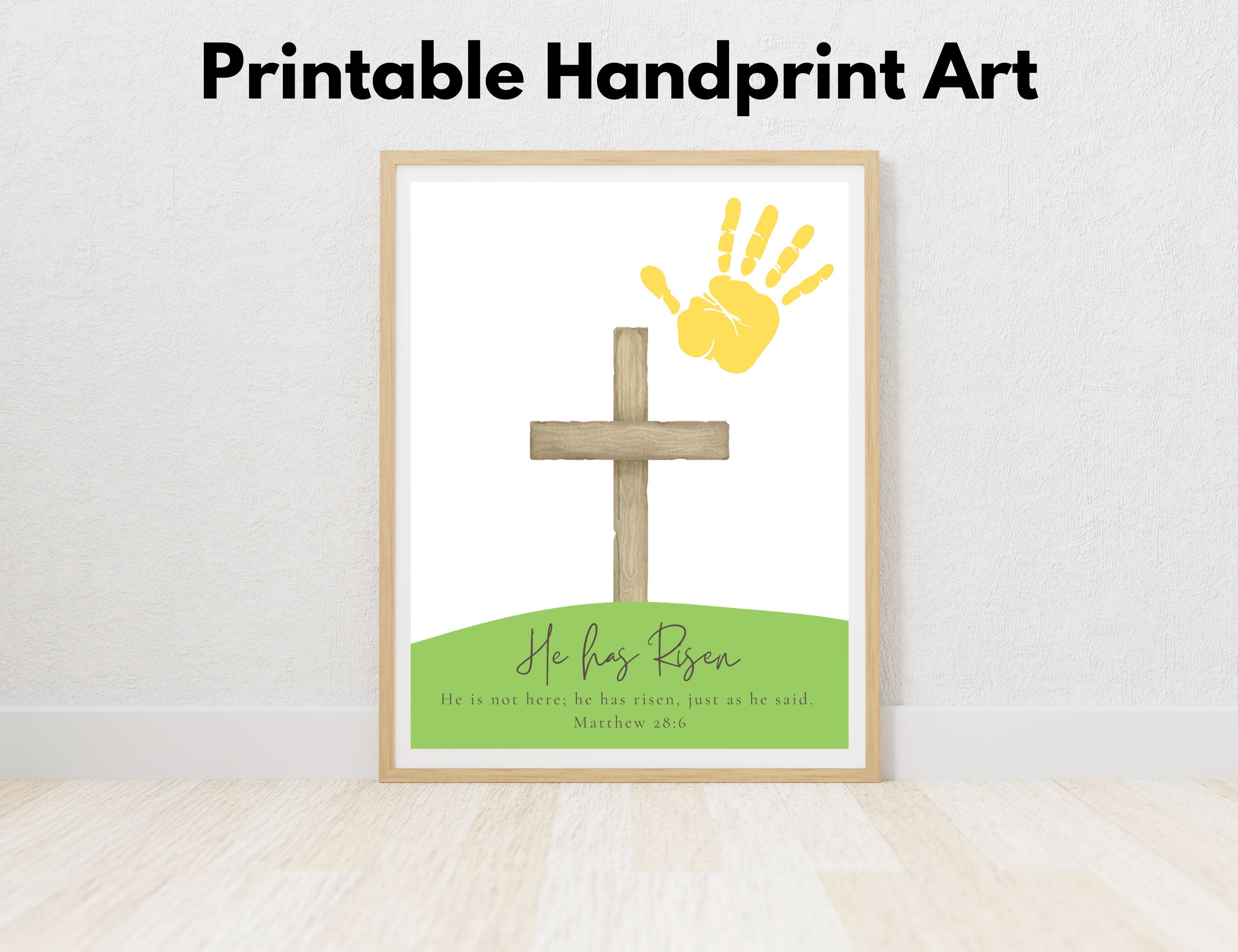 Easter Handprint Art Craft He is Risen Printable Handprint Art Craft ...