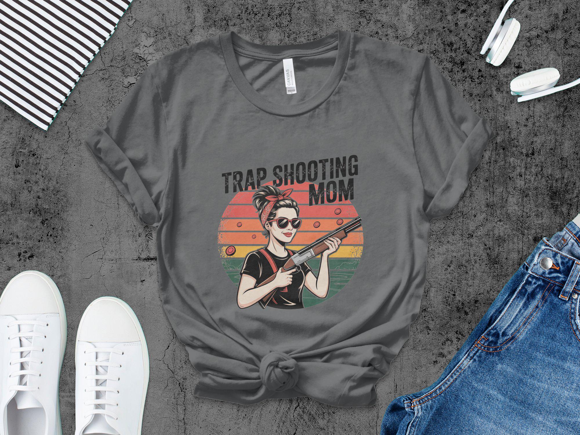 Trap Shooting Mom PNG Trap Shooting Lover T Shirt Design Shooter Mom ...