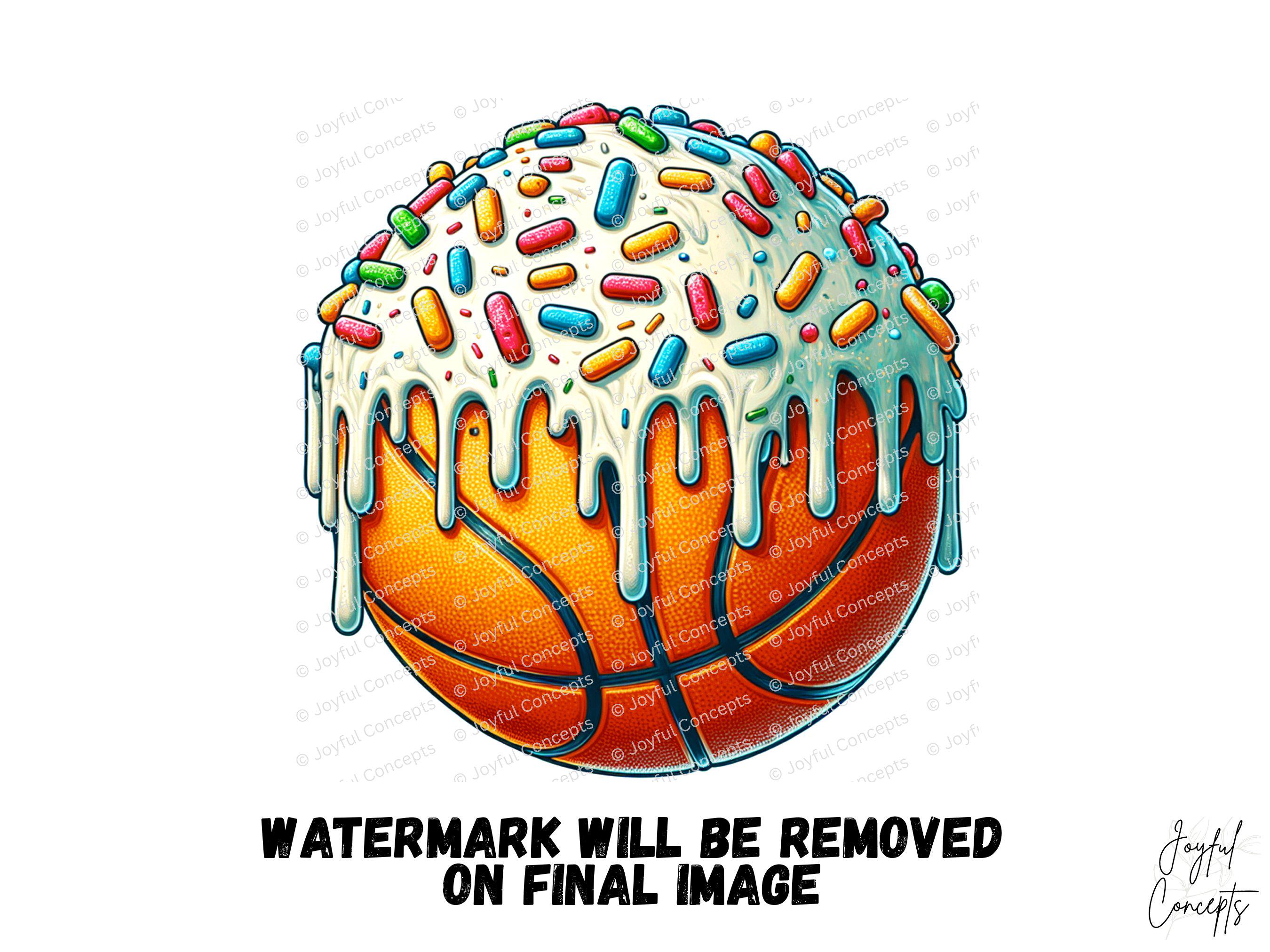 Basketball Ice Cream Drip Blue PNG Basketball Youth Sport Team Digital ...