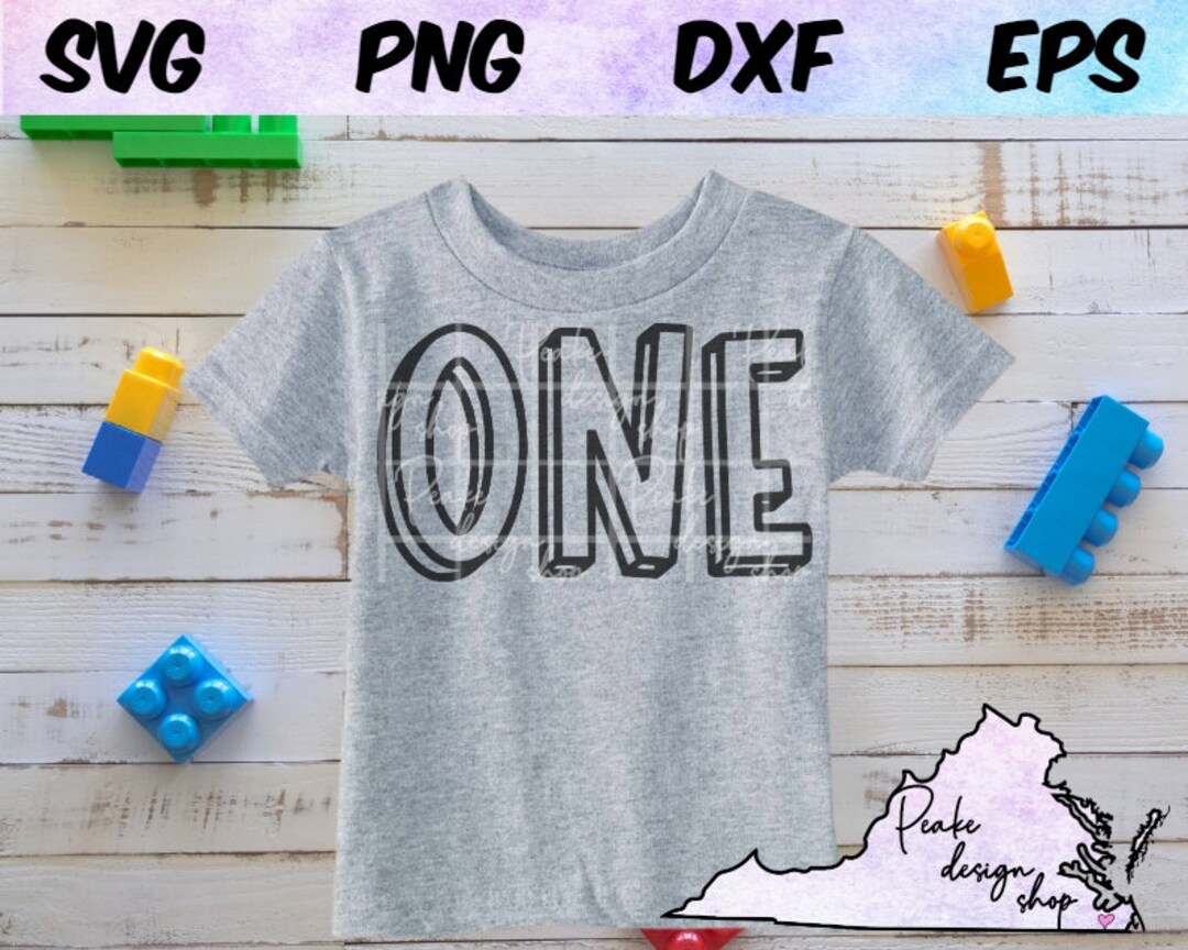 One 3D Letters SVG One Birthday Boy Girl 1st Birthday First Birthday ...