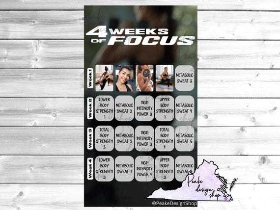 Focus T25 Beta Workout Calendar