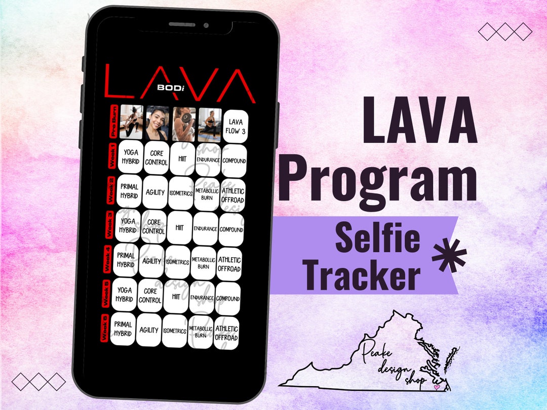 LAVA Program Sweaty Selfie Workout Tracker • Bodi, Beachbody, Fitness ...