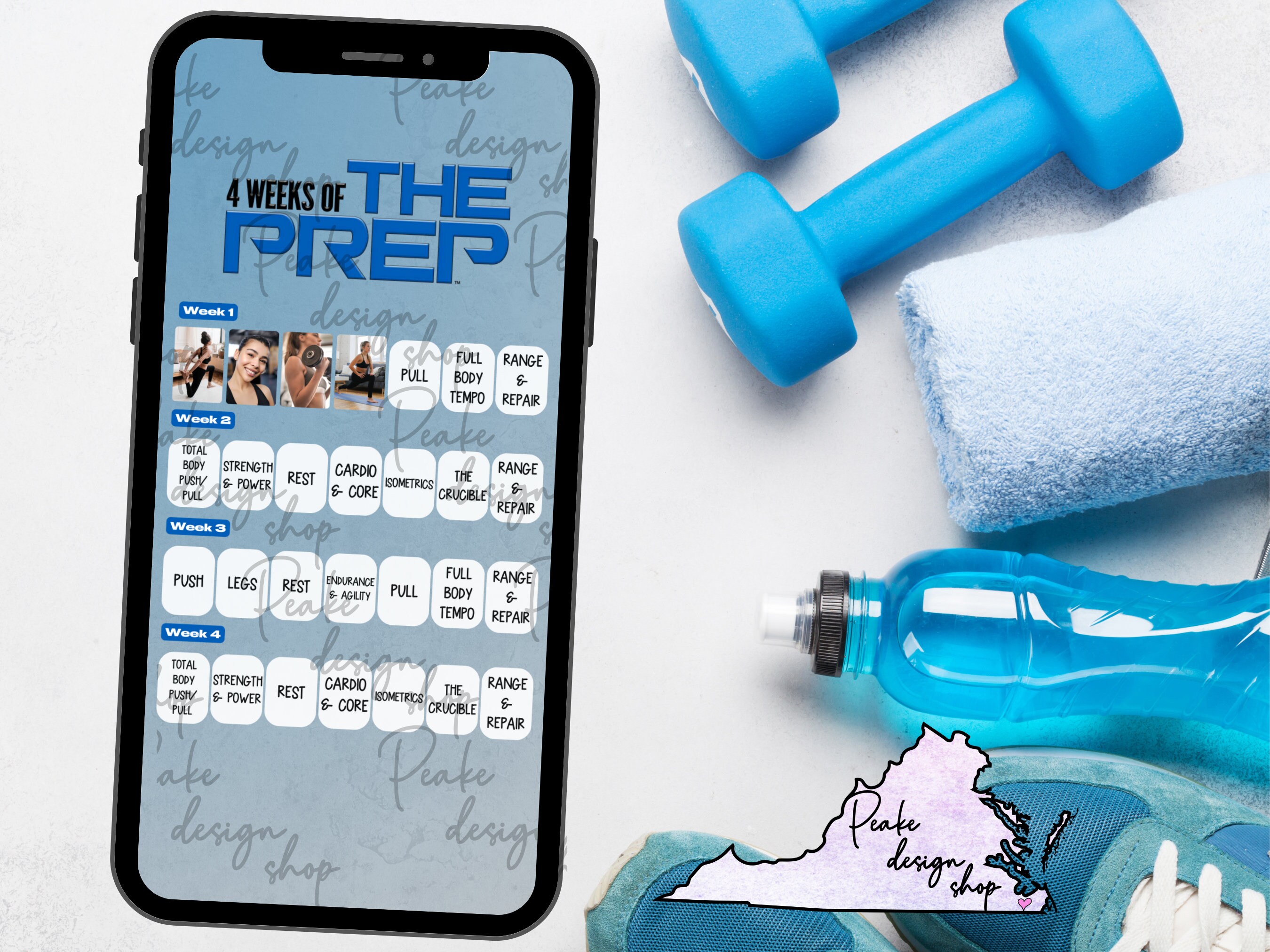 4 Weeks of the Prep Sweaty Selfie Workout Tracker • Bodi, Beachbody ...
