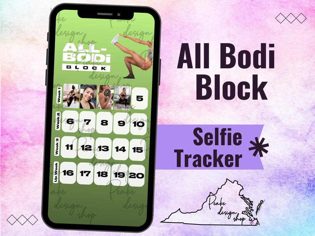All Bodi Block Sweaty Selfie Workout Tracker Bodi, Beachbody, Fitness ...