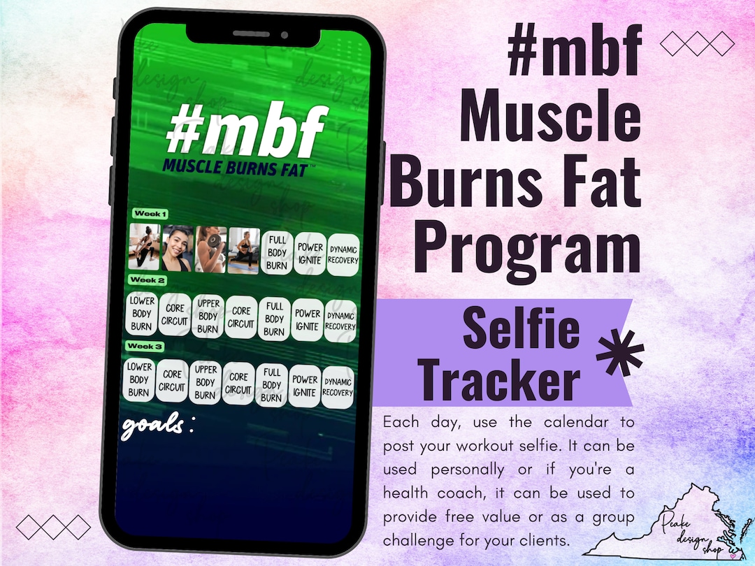Muscle Burns Fat mbf Sweaty Selfie Workout Tracker Bodi - Etsy