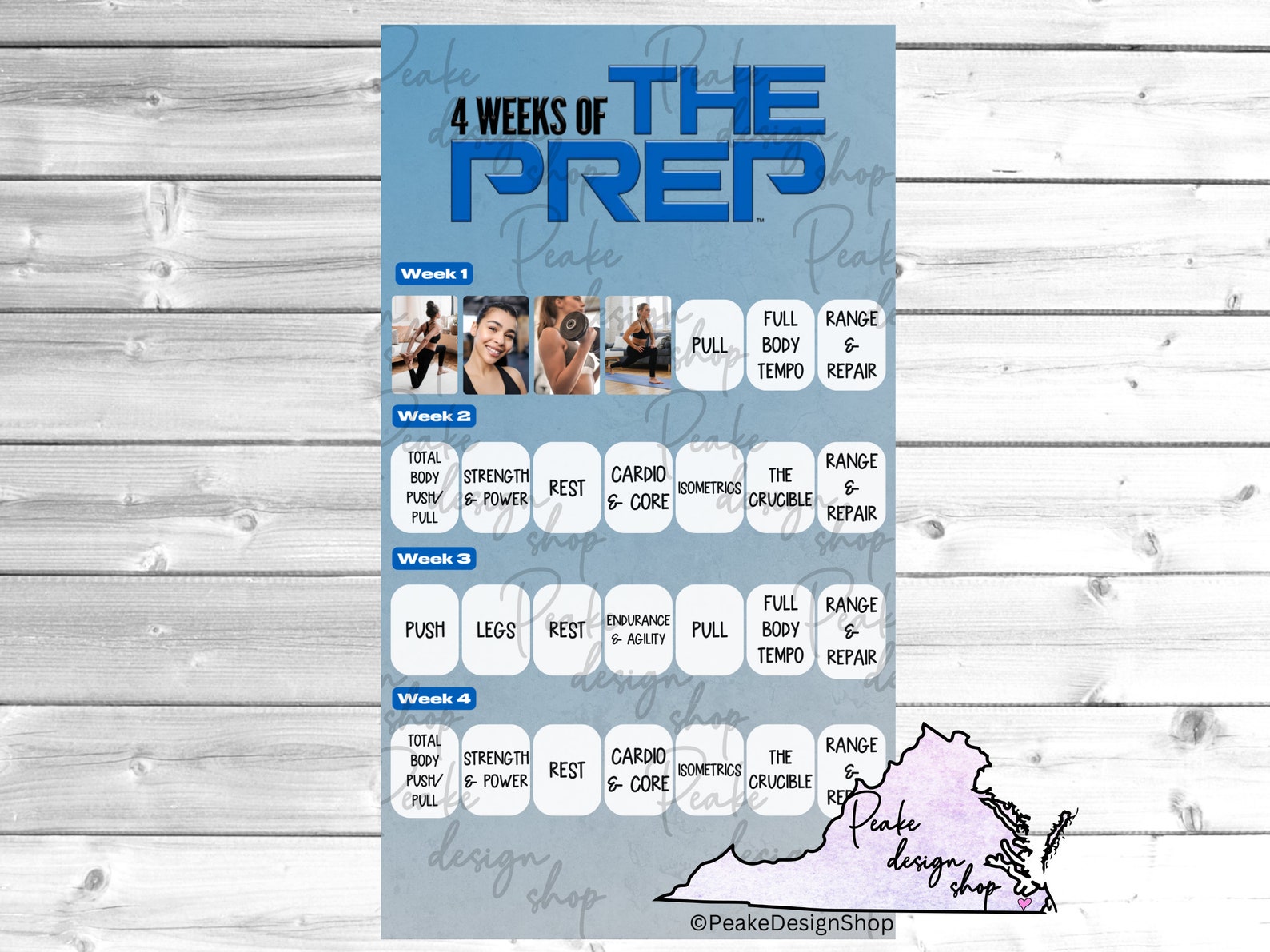 4 Weeks of the Prep Sweaty Selfie Workout Tracker • Bodi, Beachbody ...
