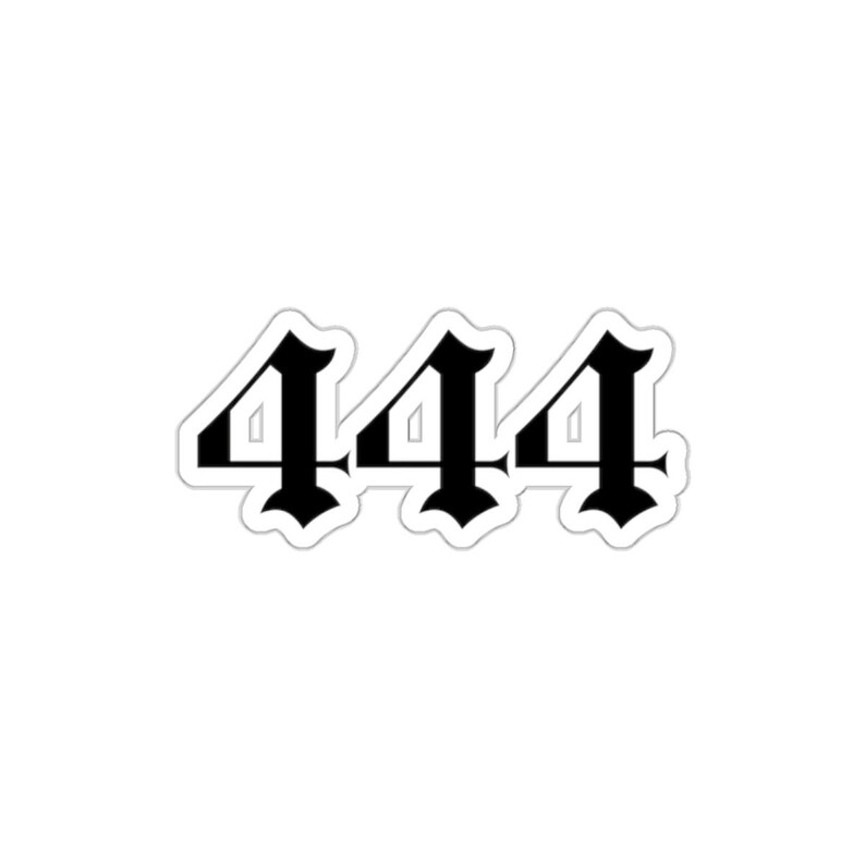 Angel Numbers 444 Vinyl Sticker - Spiritual Numerology Decal ...