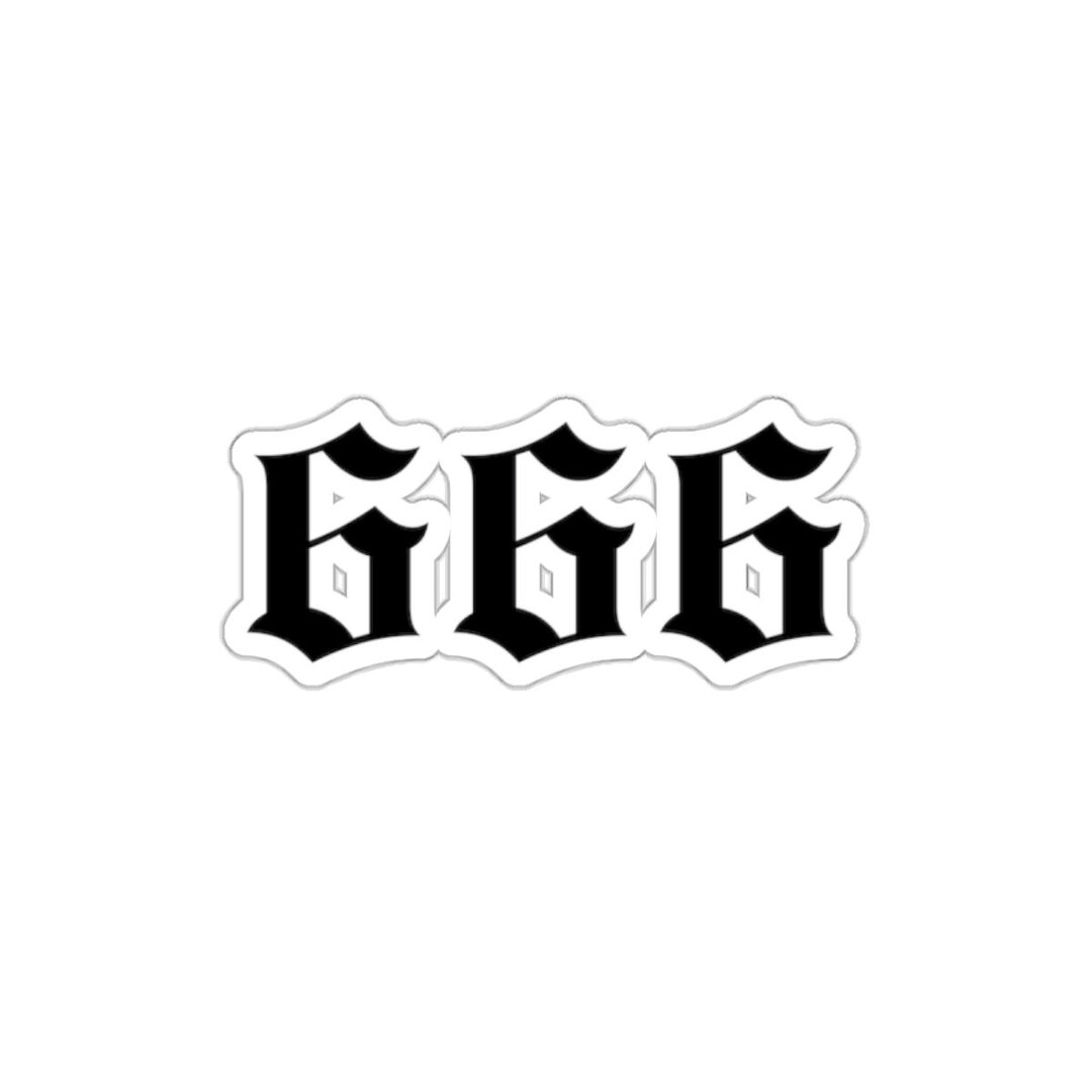 Angel Numbers 666 Vinyl Sticker, Spiritual Numerology Decal ...