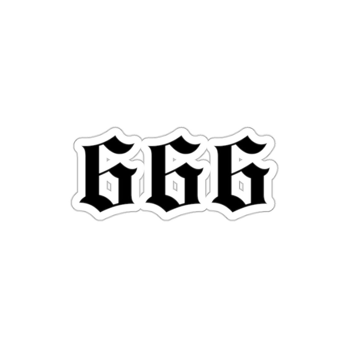Angel Numbers 666 Vinyl Sticker, Spiritual Numerology Decal ...
