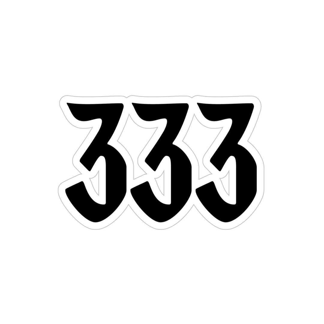 333 Angel Number Sticker| Transparent Outdoor Stickers Die-cut | Unique ...