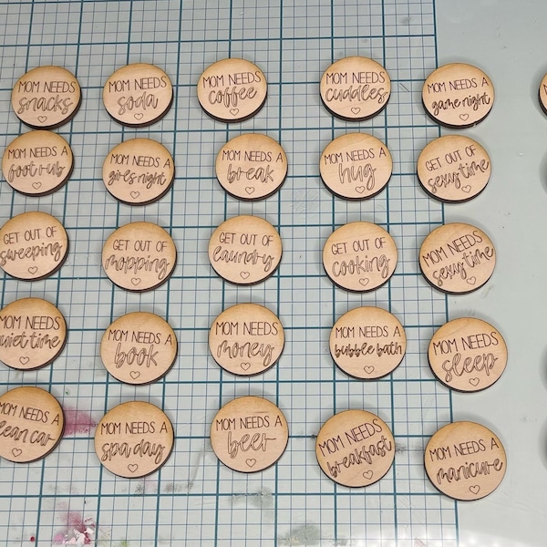 Laser Cut Wood Tokens - Etsy