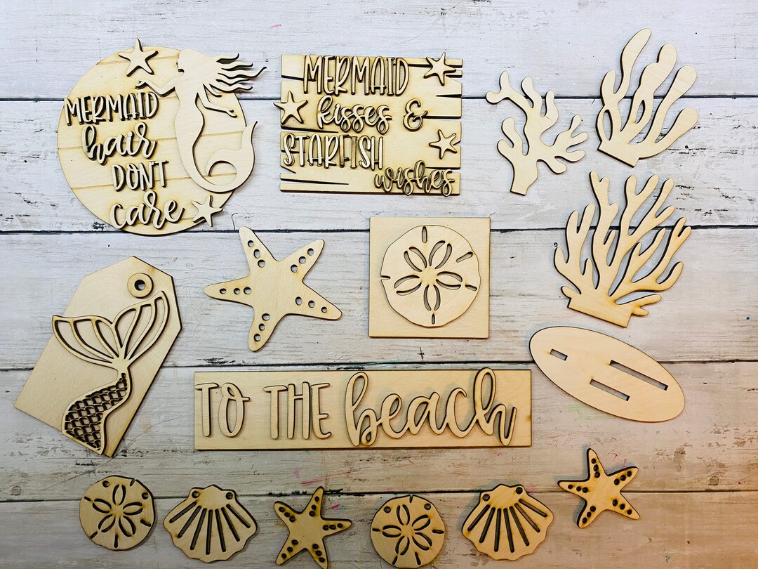 DIY Under the Sea Tiered Tray Decor | Wood Blanks | Laser Cut | Wood ...