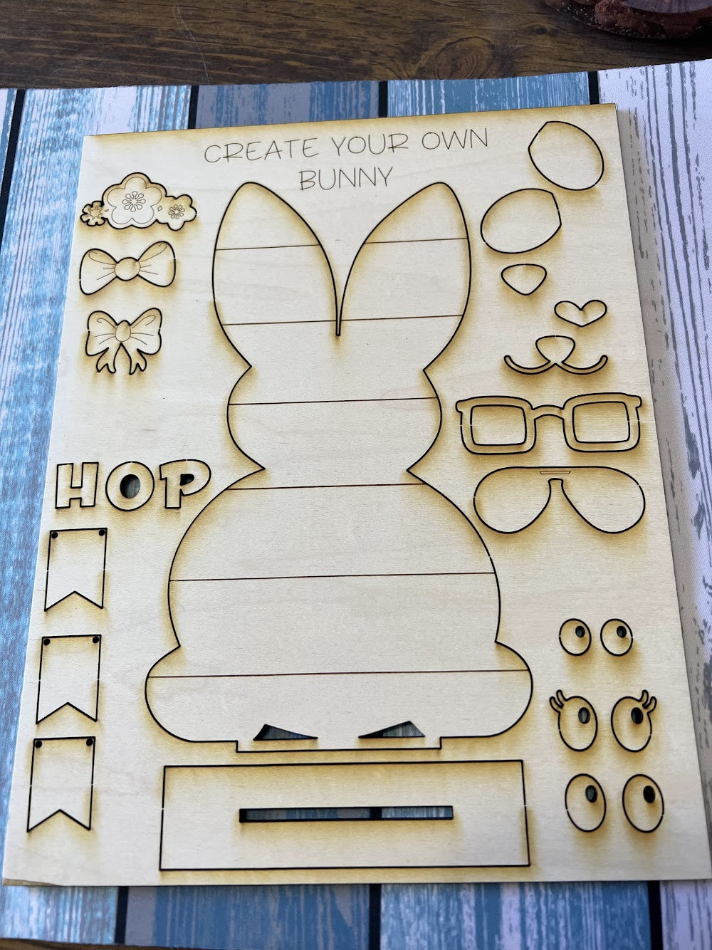 DIY Color Your Own Easter Bunny | Wood Cutouts | Laser Cut - Etsy