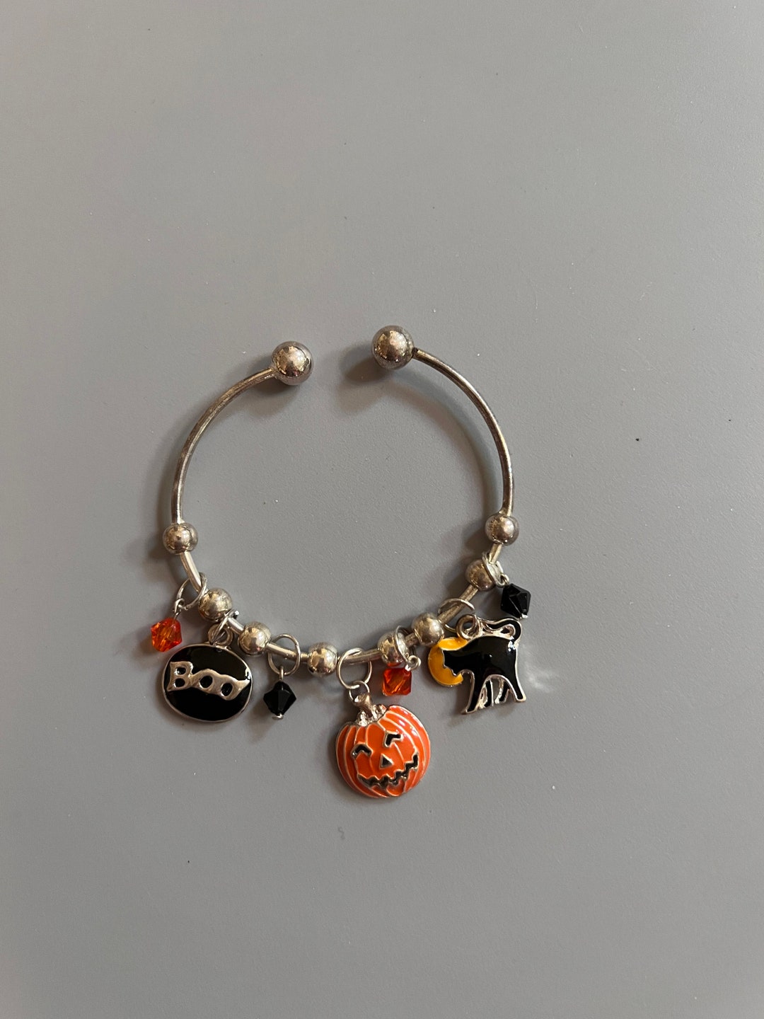 Vintage Halloween Cuff Charm Bracelet. Adorable. A Fun Addition to Your ...