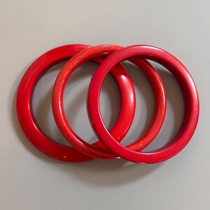 Vintage Cherry Red Plastic Bangles. Great Addition to Your Outfits. A ...