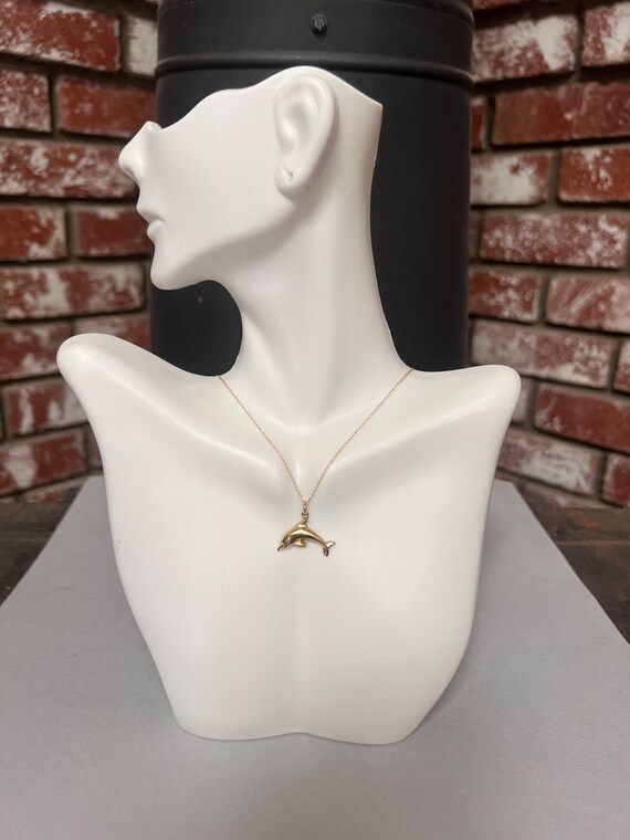 14K Solid Gold Dolphin Pendant. Gold Chain Not Includ… - Gem